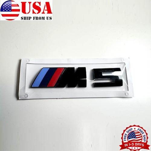 1PC For BM M5 Black Rear Trunk Emblem Badge M Series Sticker Decal ...