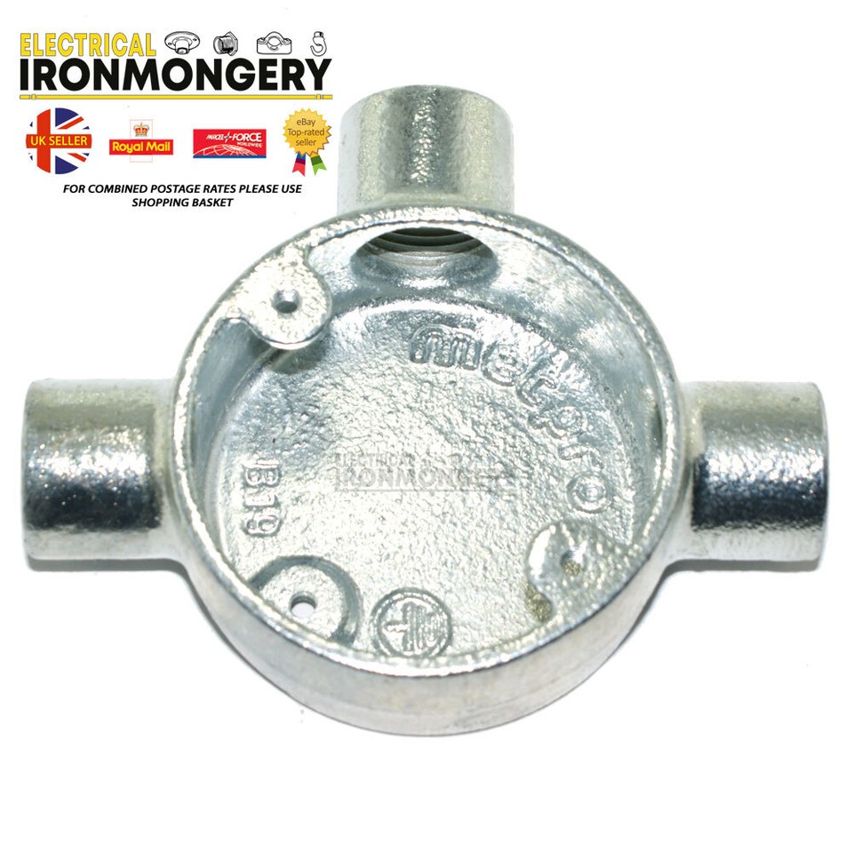 20mm Metal Conduit Boxes, Bends, Elbow, Tees, Fittings Galvanised ...