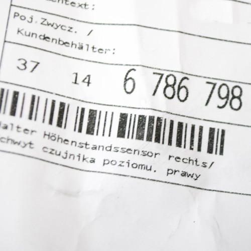 NEW BMW 5 F10 FRONT RIGHT HEIGHT LEVEL SENSOR BRACKET 37146786798 ...