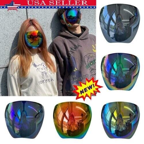 Sunglasses Polarized Large Mirror Full Face Cover Fashion Mask ...