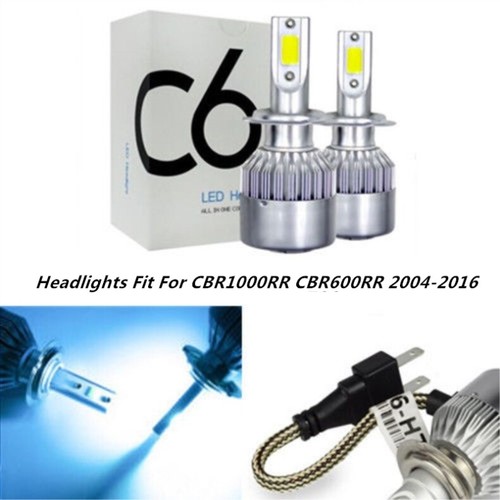 H7 8000K LED Headlights Bulb For Honda CBR1000RR CBR600RR 2004-2016 ...