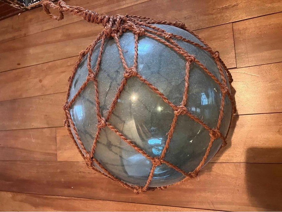 Antique Glass Floating Ball, 30cm Diameter, Vintage Marine Decor | eBay