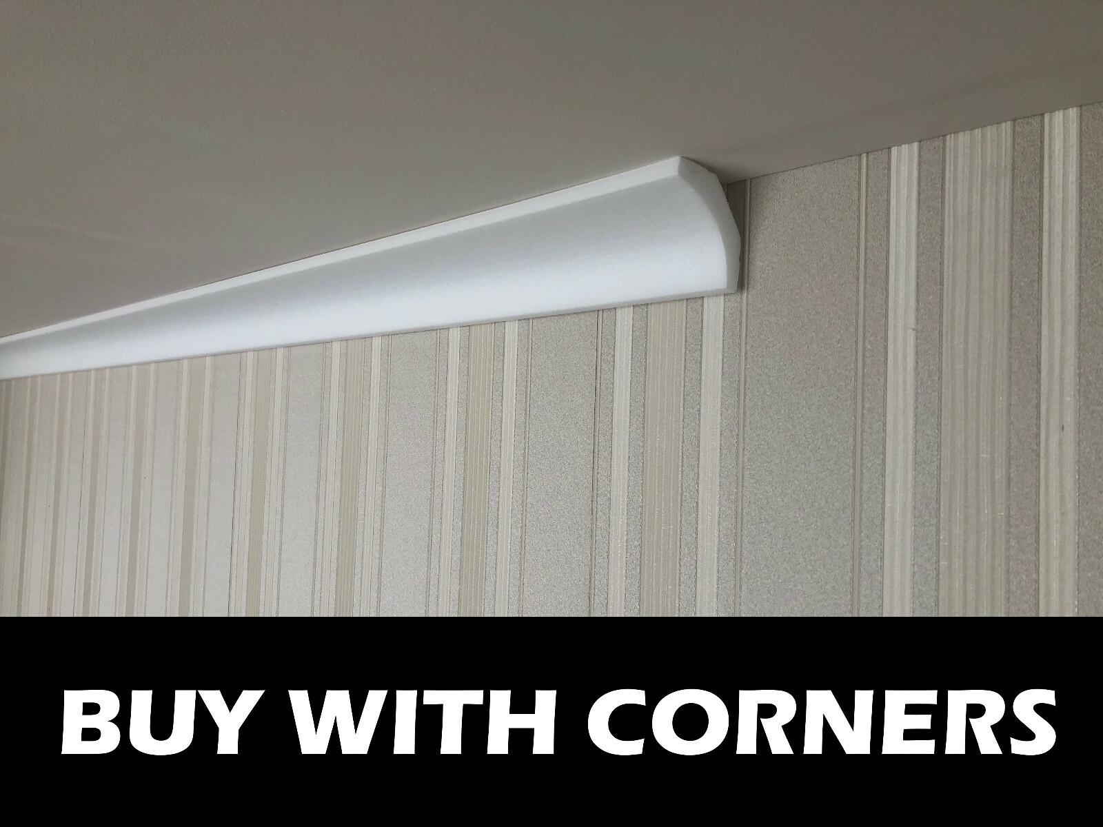 Polystyrene Coving & Cornice BFA6 Lightweight Wall Ceiling 6cm x 6cm x ...
