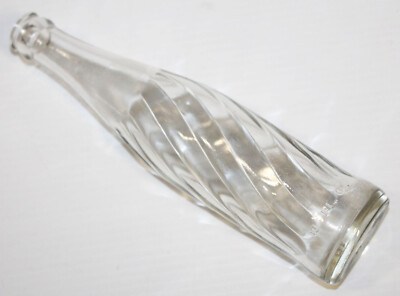 Vintage 1960s Pepsi Cola Glass Bottle Clear Soda Swirl Pattern Top 10oz ...