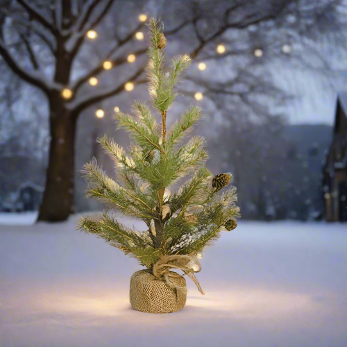 Primitive Farmhouse Christmas Pine Tree w/ Pinecones 18" | eBay