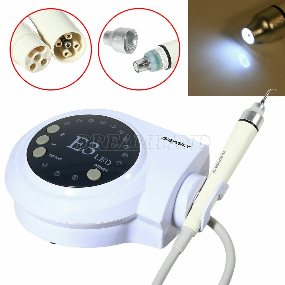 Dental Ultrasonic Scaler (LED Fiber Optic) Handpiece & 5*Tips fit ...