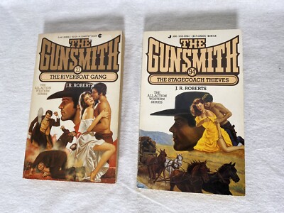 Lot of 2: The Gunsmith, Adult Westerns, Paperback Books 23 & 94, rare ...