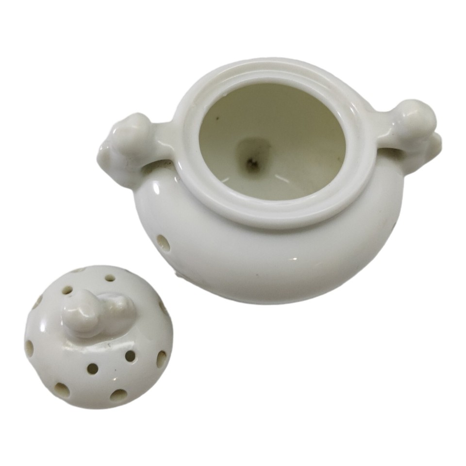 Vintage Japan Small White Porcelain Foo Dog Incense Burner | eBay