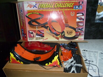 AFX FIREBALL CHALLENGE COMPLETE BOXED EX CONDITION SLOT CAR RACING SET ...