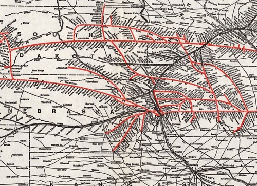 1934 Antique Chicago Northwestern Railway Map North Western Railroad ...