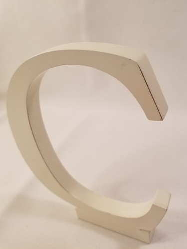 White Alphabet Letter C Wall Decor 8" Tall Large | eBay