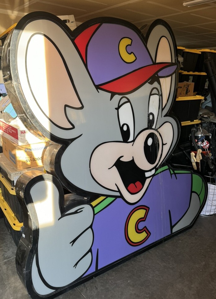 Chuck E Cheese Outside Store Light Up 7 Foot Tall Sign COLORADO | eBay