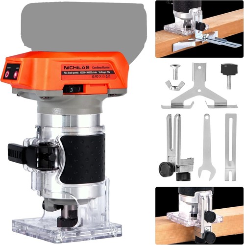 Cordless Palm Router for DEWALT 20V MAX Battery, Woodworking Trimmer ...