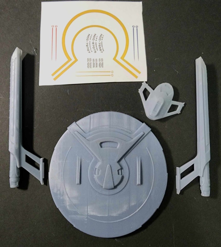 1/2500 scale Cerritos Starship With Decals! Star Trek 3d printed resin ...