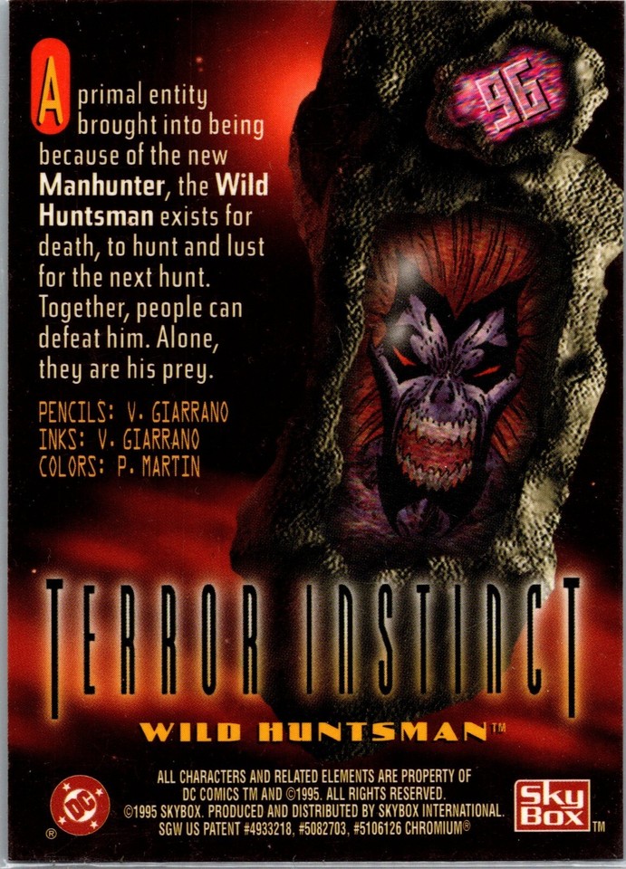 Wild Huntsman #96 DC Legends 95 Power Chrome Skybox Card | eBay