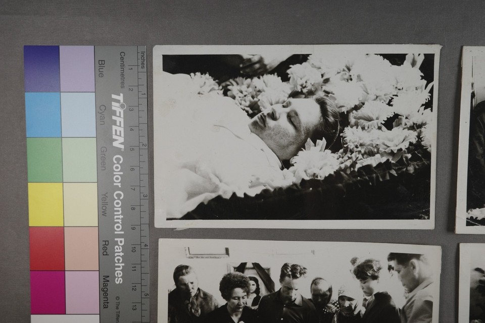 Lot of 4 Post-Mortem Funeral Photos – Young Woman, Floral Casket ...