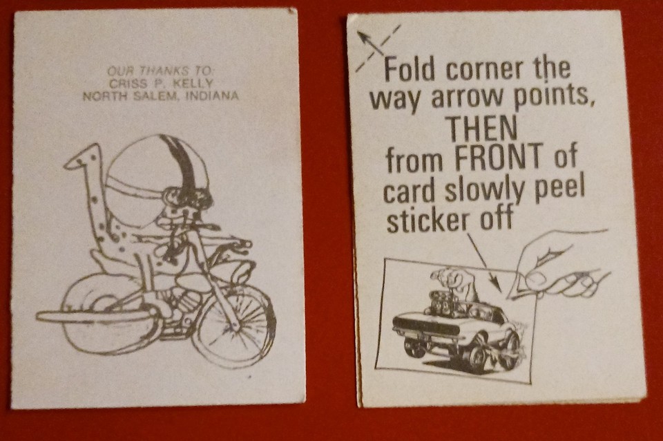 21 DIFFERENT VINTAGE 1973 DON RUSS FABULOUS ODD RODS STICKER/CARDS IN ...