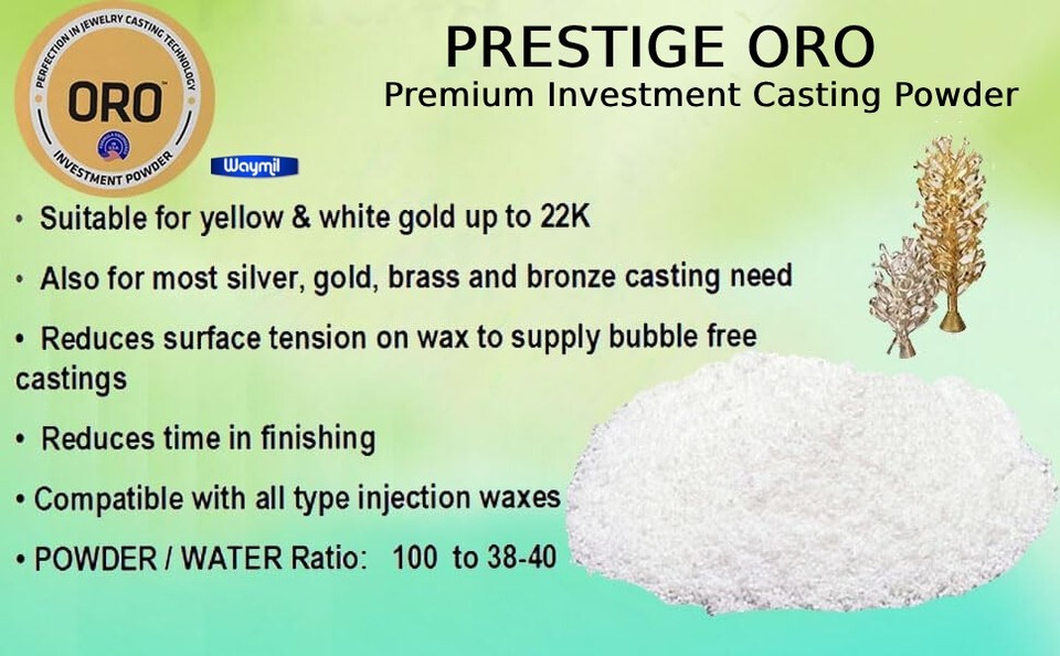 Jewelry Casting Investment Powder Lost Wax Prestige Oro For Gold ...