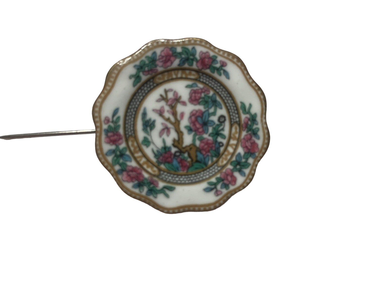 Vintage English COALPORT Ceramic India Tree Miniature… - Gem