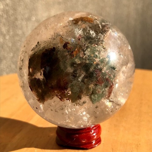 280G Natural Green Ghost Crystal Quartz Ball Crystal Sphere Mineral ...