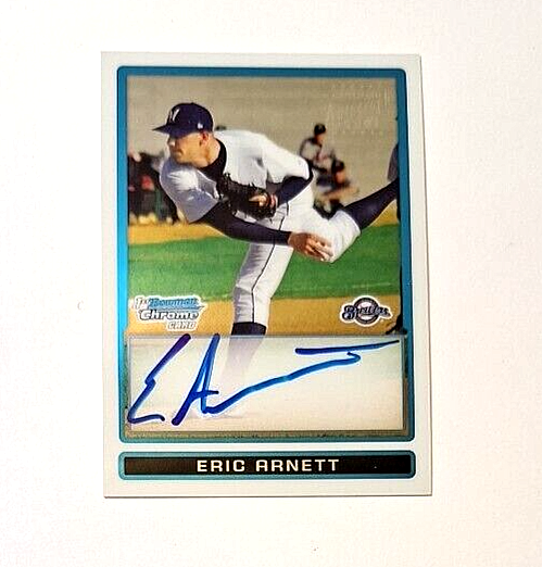 2010 Bowman Chrome Prospect Signatures #77 Eric Arnett Rc Autograph On ...