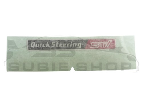 OEM Genuine Subaru Impreza WRX BRZ 86 GD Quick Steer STI Rear Decal ...