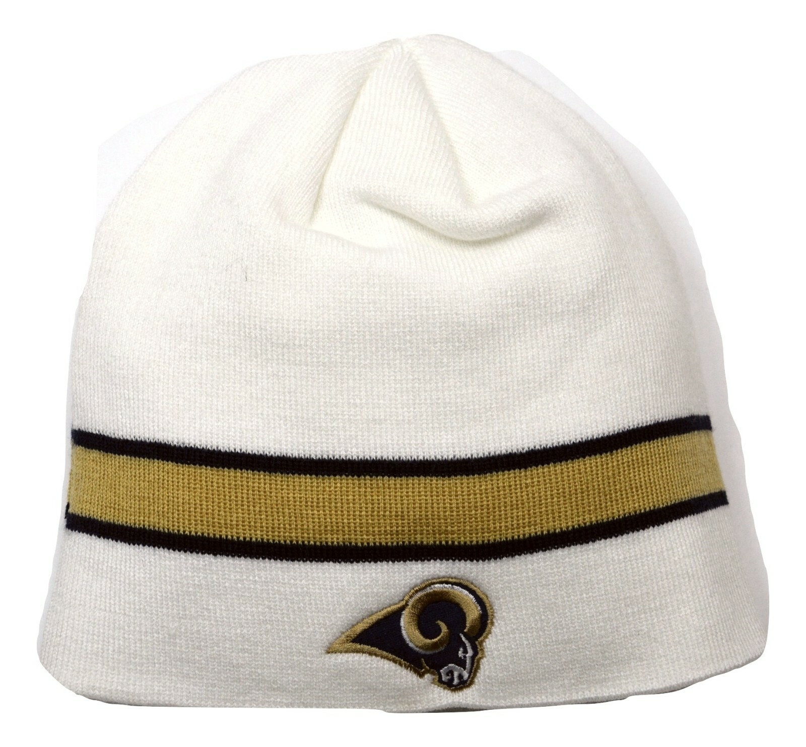 Los Angeles Rams White Striped NFL Beanie Winter Hat | eBay