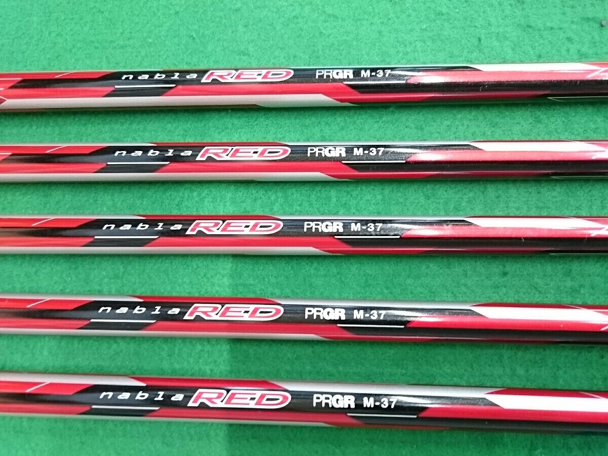 Golf Iron Set PRGR iD Nabla Red 2013 Original Carbon Flex M-37(R) 5pcs ...