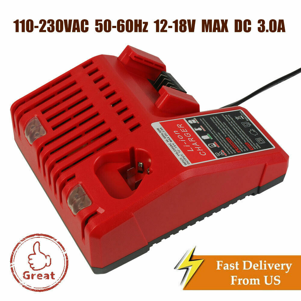 For Milwaukee M12-18C Multi fast Charger Fits M12 M18 12V-18V Lithium ...