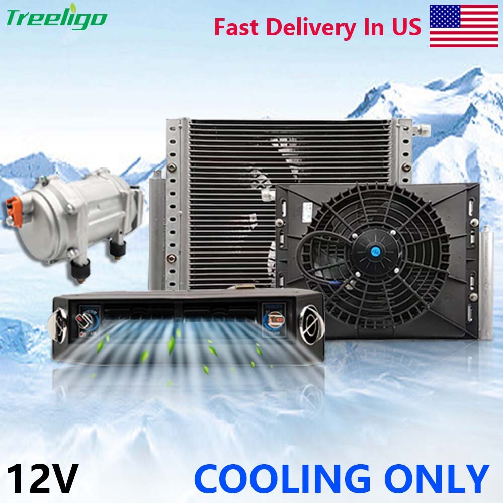 12V Car AC Unit Under Dash Air Conditioner Auto Compressor Evaporator ...