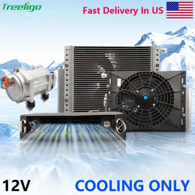 12V Car AC Unit Under Dash Air Conditioner Auto Compressor Evaporator ...