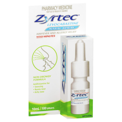 Zyrtec Nasal Spray 10mL Rapid Relieves Hayfever & Allergy Symptoms Non ...