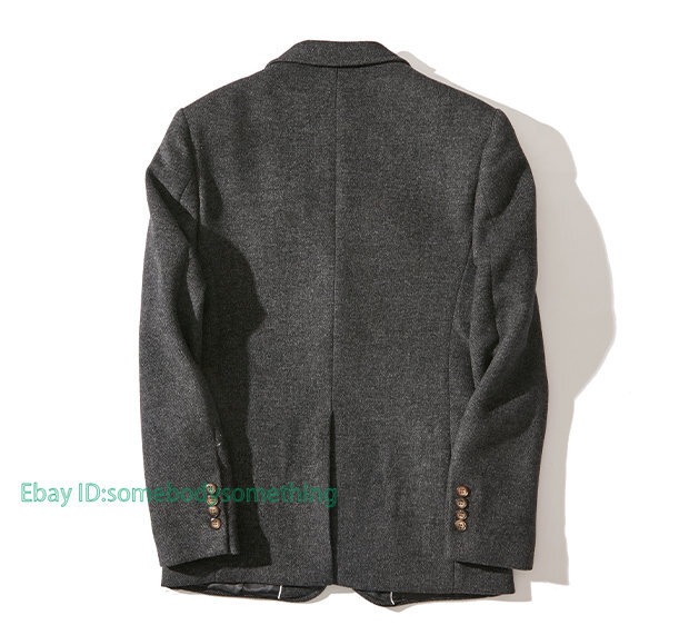 Mens British Style Woolen Herringbone Tweed Hunting Formal Jacket ...