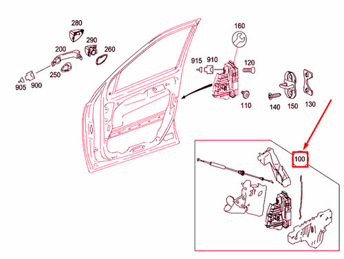 Mercedes-Benz Ml W164 Front Left Door Lock LHD A1647201935 OEM for sale ...