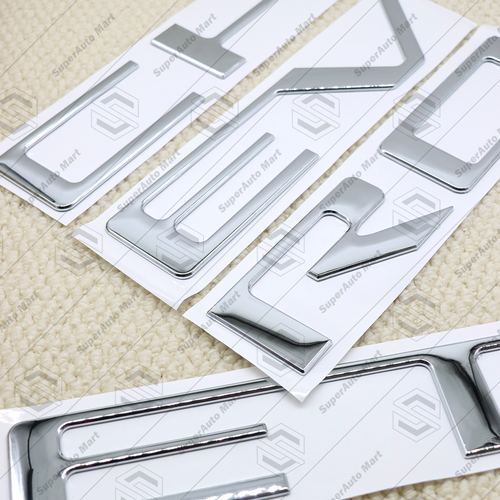 3D Chrome Raised Tailgate Letters Insert 19-25 For Chevrolet Silverado ...