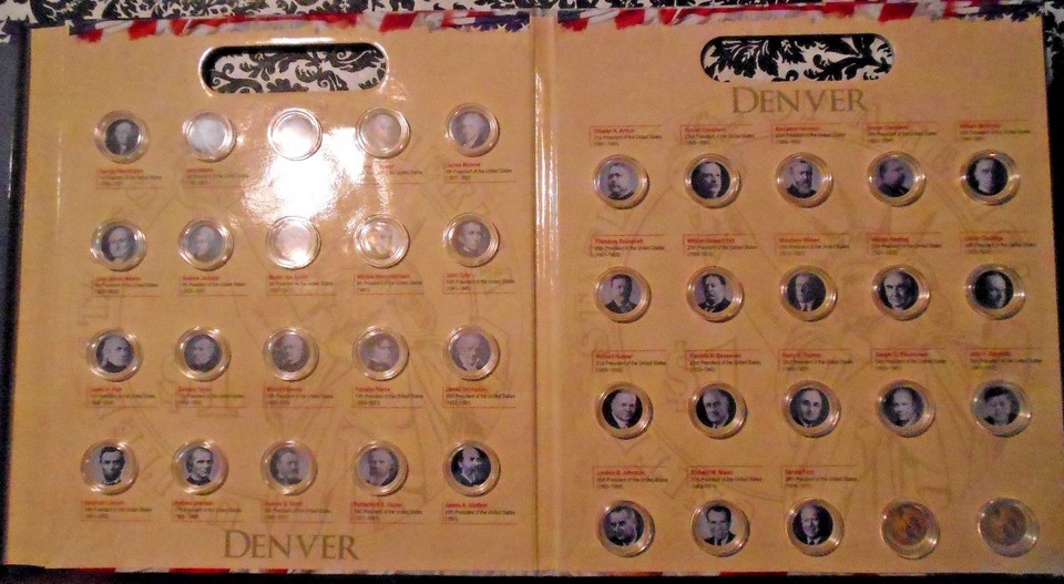 Whitman Deluxe Presidential Dollar Album 2007 to 2016 P & D Complete ...