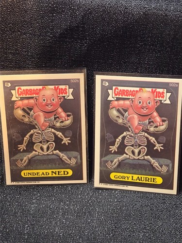 MINT - Set of 2 - GPK Cards - 1988 - Undead Ned & Gory Laurie-Card 502a ...