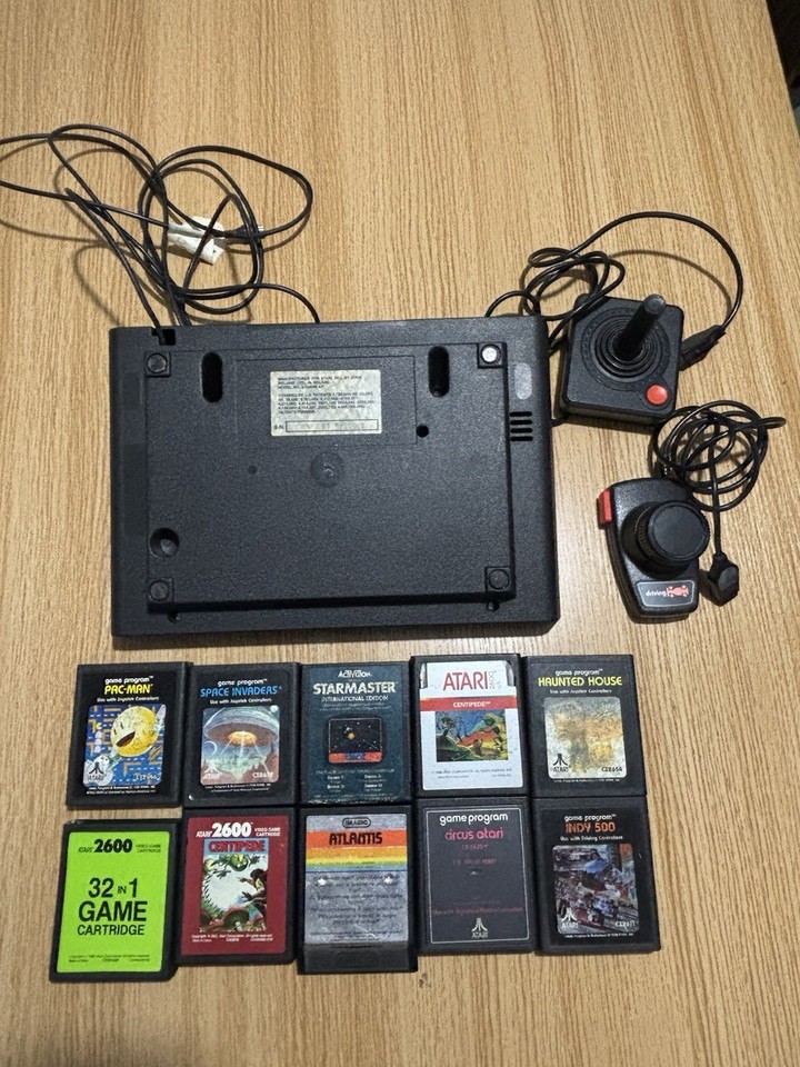 Atari 2600 Black Vader Console And Games Bundle X10 Haunted House,pac ...
