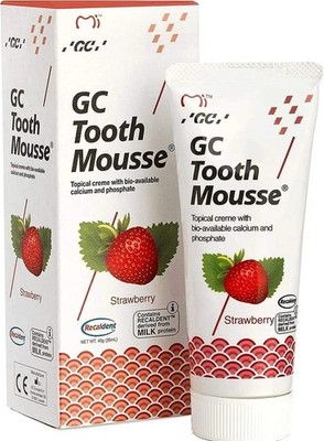 GC Tooth Mousse Topical Oral Cream Strawberry Flavor 40g 35ml x 5 ...