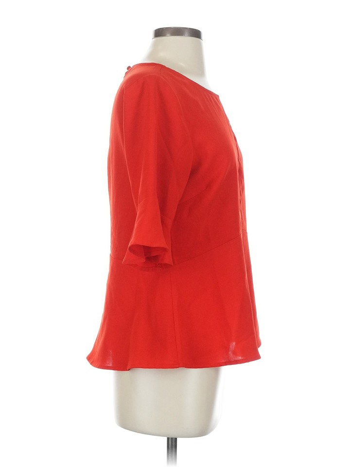 Skies Are Blue Women Red Short Sleeve Blouse S | eBay