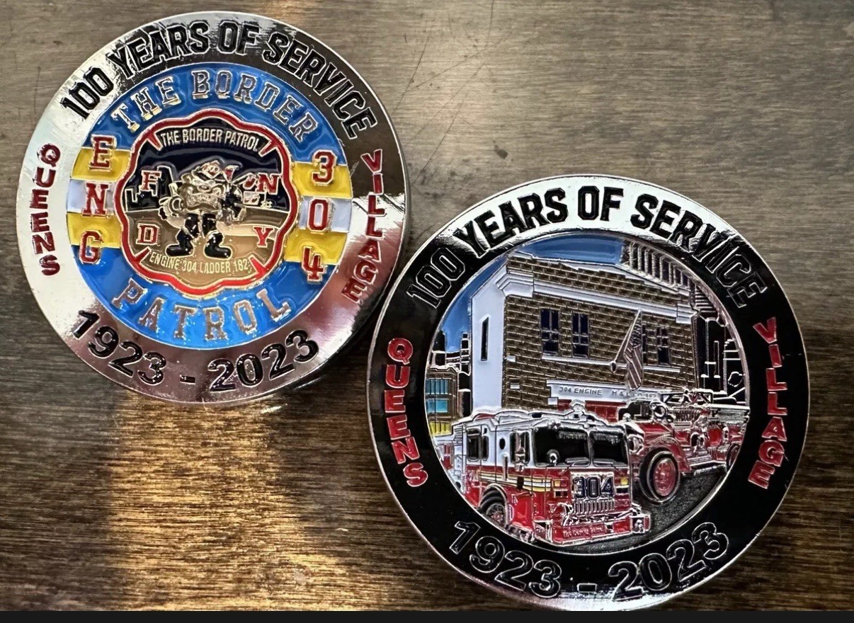 FDNY ENGINE 304 Centennial Challenge Coin “100 Years Of Service” | eBay
