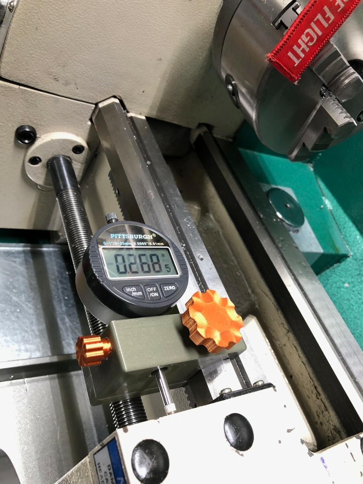Fits Grizzly DF-1237 12" Metal Working lathes carriage Dial Indicator ...