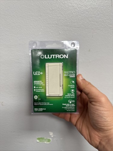 Lutron Maestro LED+ Dimmer - Light Almond - MACL-153MLH-LA 784276064774 ...