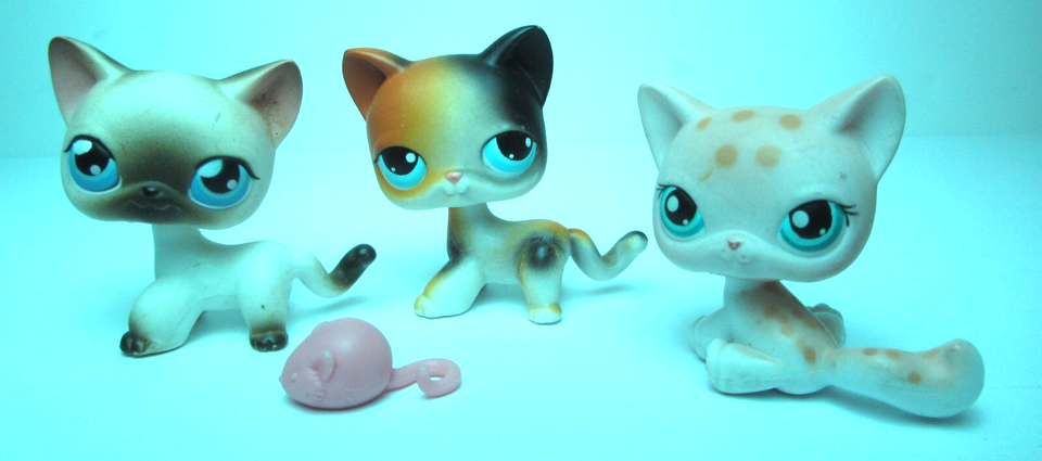 Cats #5 Siamese #106 Calico #224 Spotted - Littlest Pet Shop LPS ...
