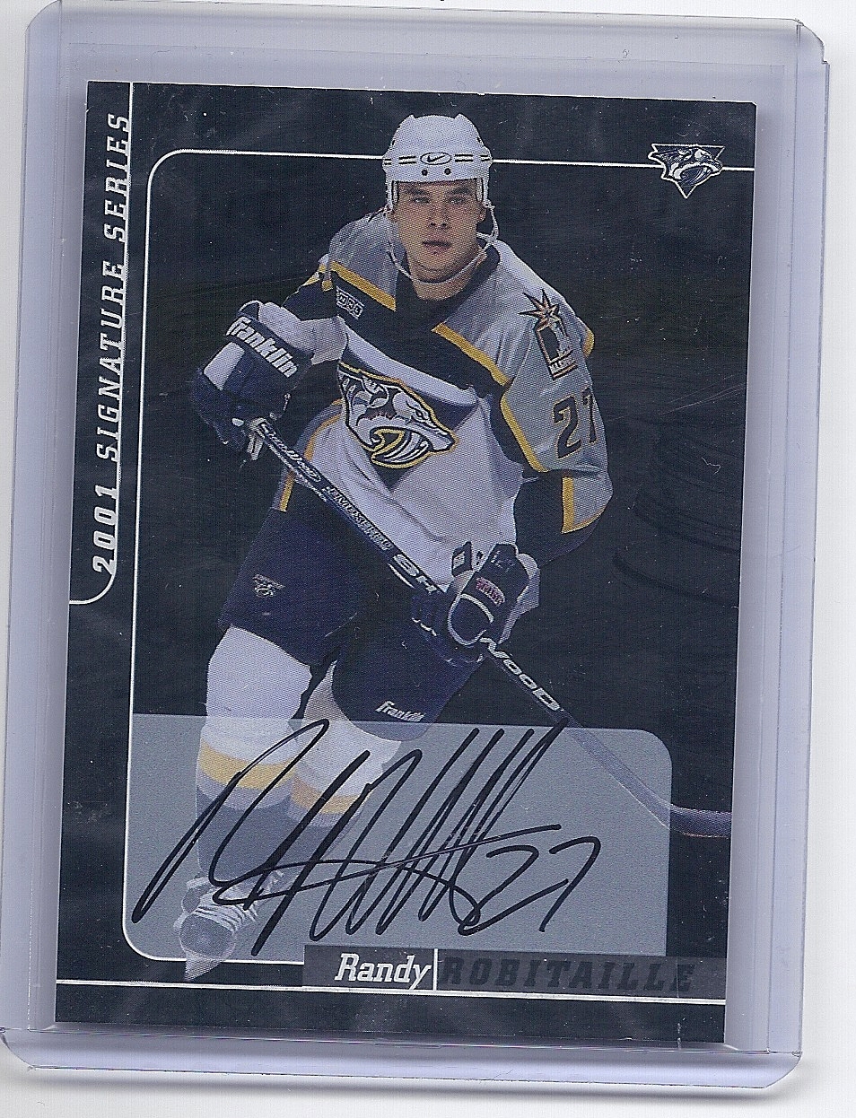 00-01 2000-01 BE A PLAYER SIGNATURE SERIES RANDY ROBITAILLE AUTOGRAPH ...