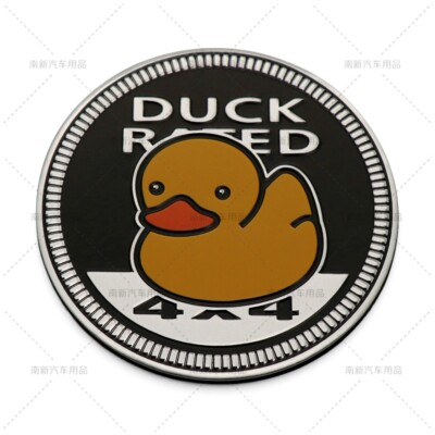 1pcs New Metal DUCK RATED 4x4 Automotive Fender Door Rear Round Badge ...