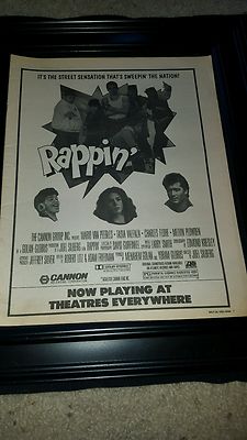 Rappin' 1985 Rare Original Movie Promo Poster Ad Framed! | eBay