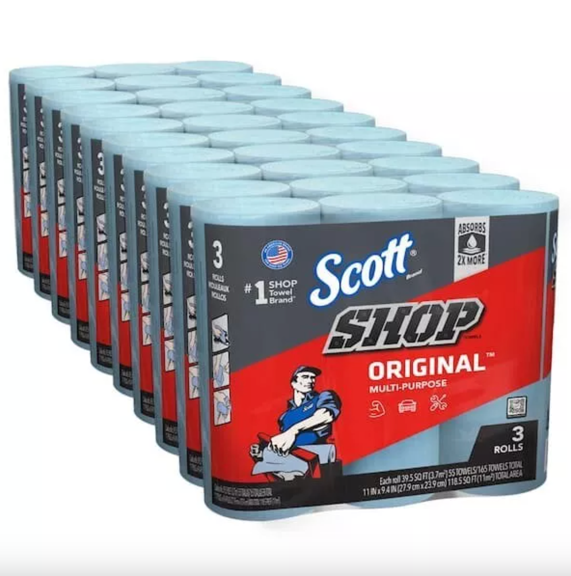 Scott Shop Towels Original Blue Shop Towels Bundle of 10 - 3-Packs 10 ...