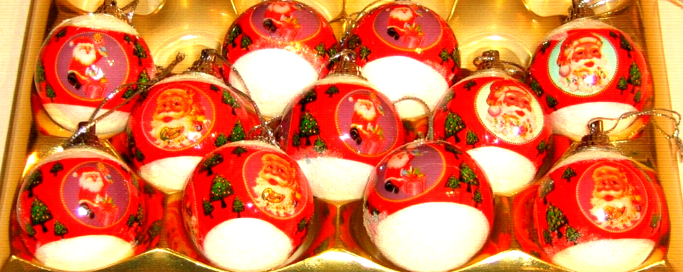 Santa Christmas Balls Mini Ornaments Foam with Decal 38mm 1 1/2." 11 | eBay