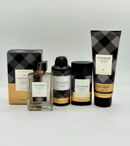 Bath & Body Works Gingham Legend For Men Cologne Body Spray Deodorant ...